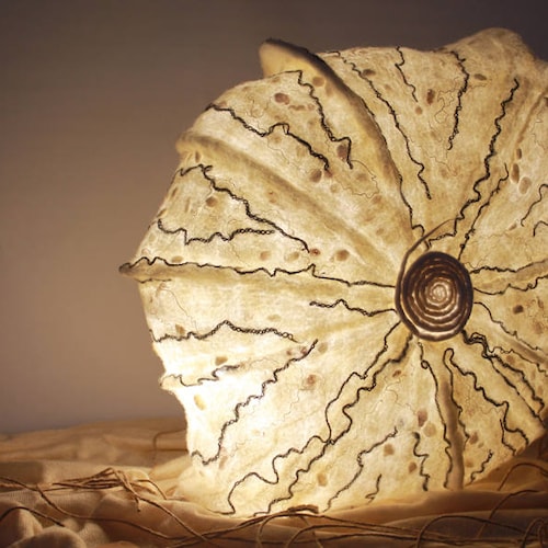 One of a Kind Felted Lamp. Wool Lamp Night Light. Ukrainian - Etsy