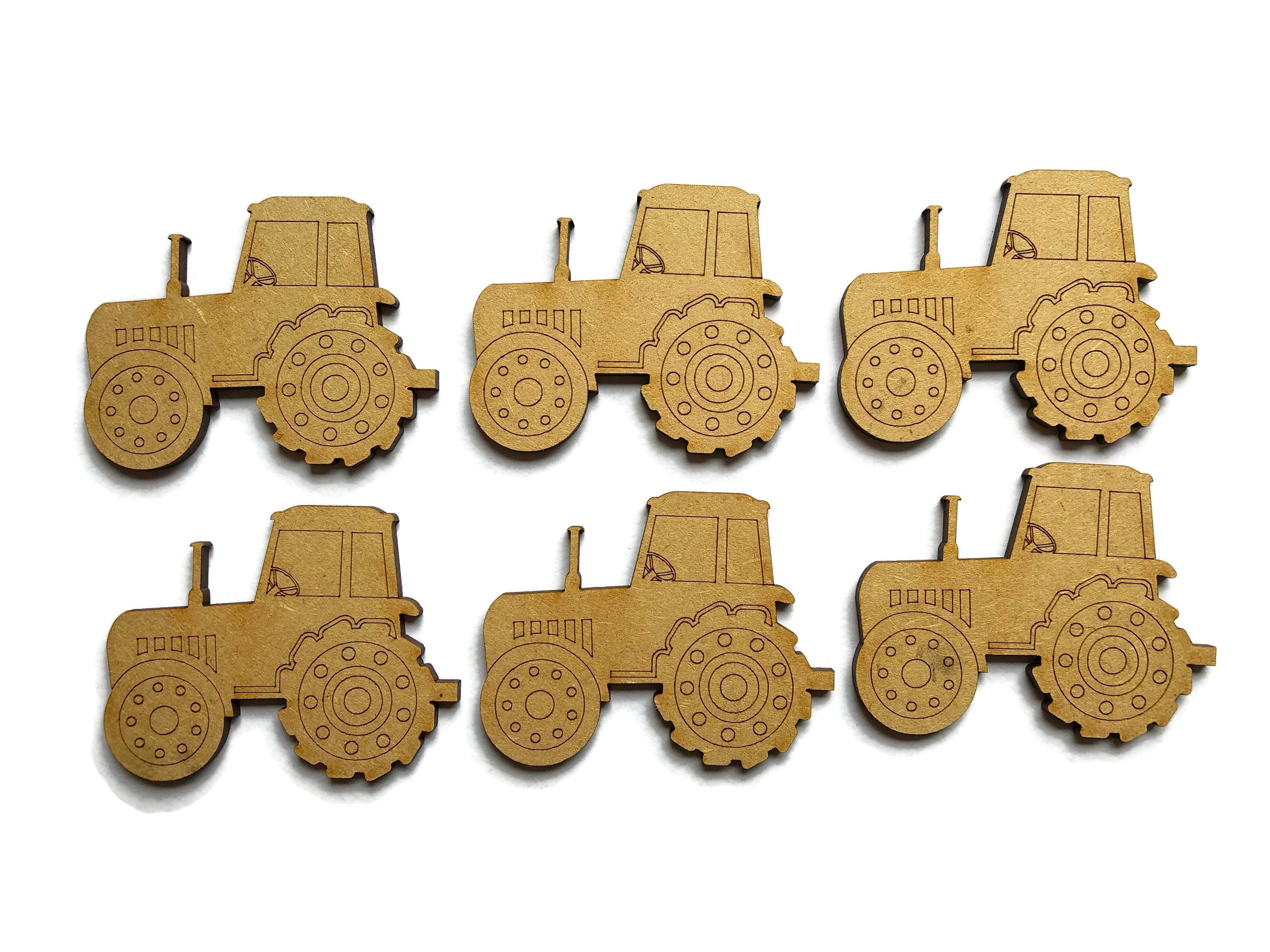 6 X Laser Cut Farmers Tractor MDF Cut Out for Crafts Plaques - Etsy
