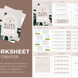 Worksheet Canva Template, Canva Template, Coach Worksheets, Framework ...