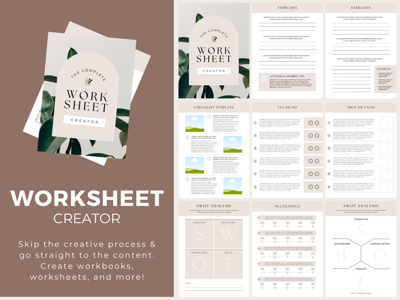 Worksheet Canva Template, Canva Template, Coach Worksheets, Framework ...