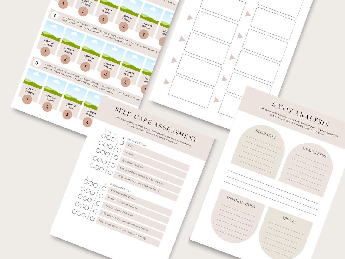 Worksheet Canva Template, Canva Template, Coach Worksheets, Framework ...