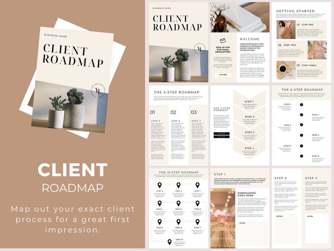 Client Roadmap Canva Template, Canva Template, Client Roadmap, Client Welcome Packet, Editable ...