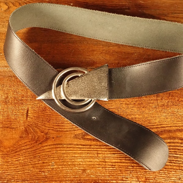 Vintage Leather Belt - Etsy