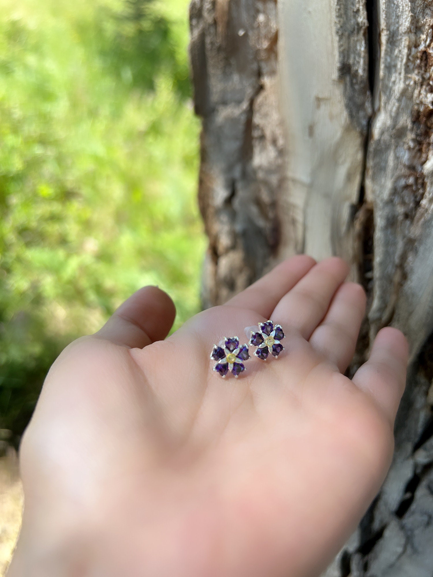 Forget-me-not Earrings Sterling Silver 925 Armenian Earrings Anmoruk ...