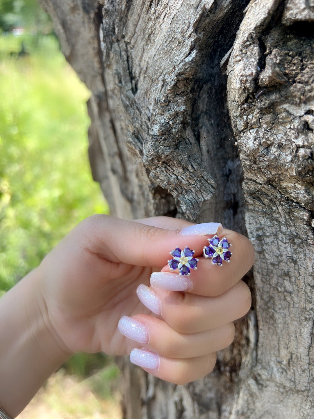 Forget-me-not Earrings Sterling Silver 925 Armenian Earrings Anmoruk ...