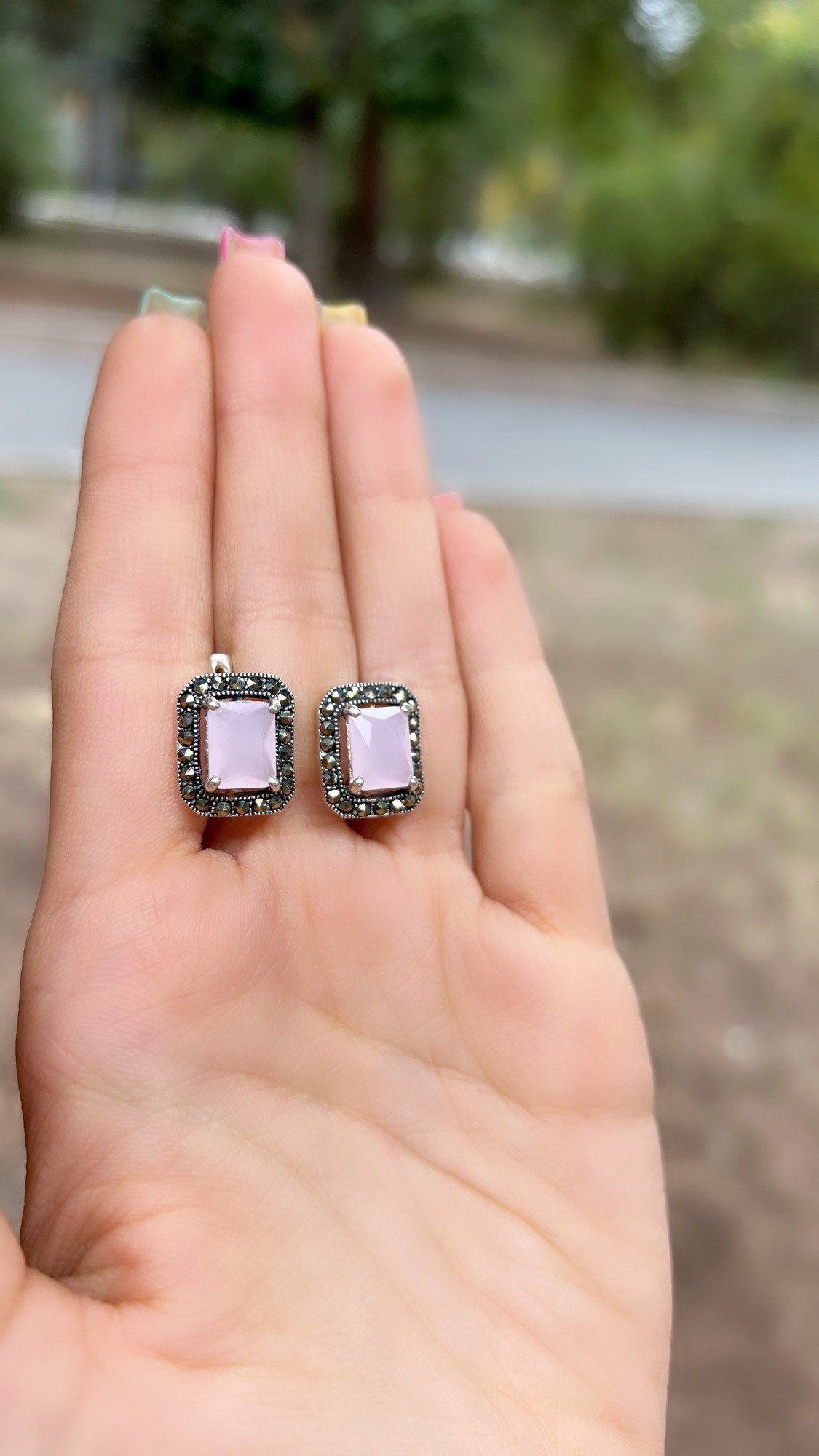 Rose Quartz Marcasite Ring: Sterling Silver 925 Armenian Jewelry - Etsy