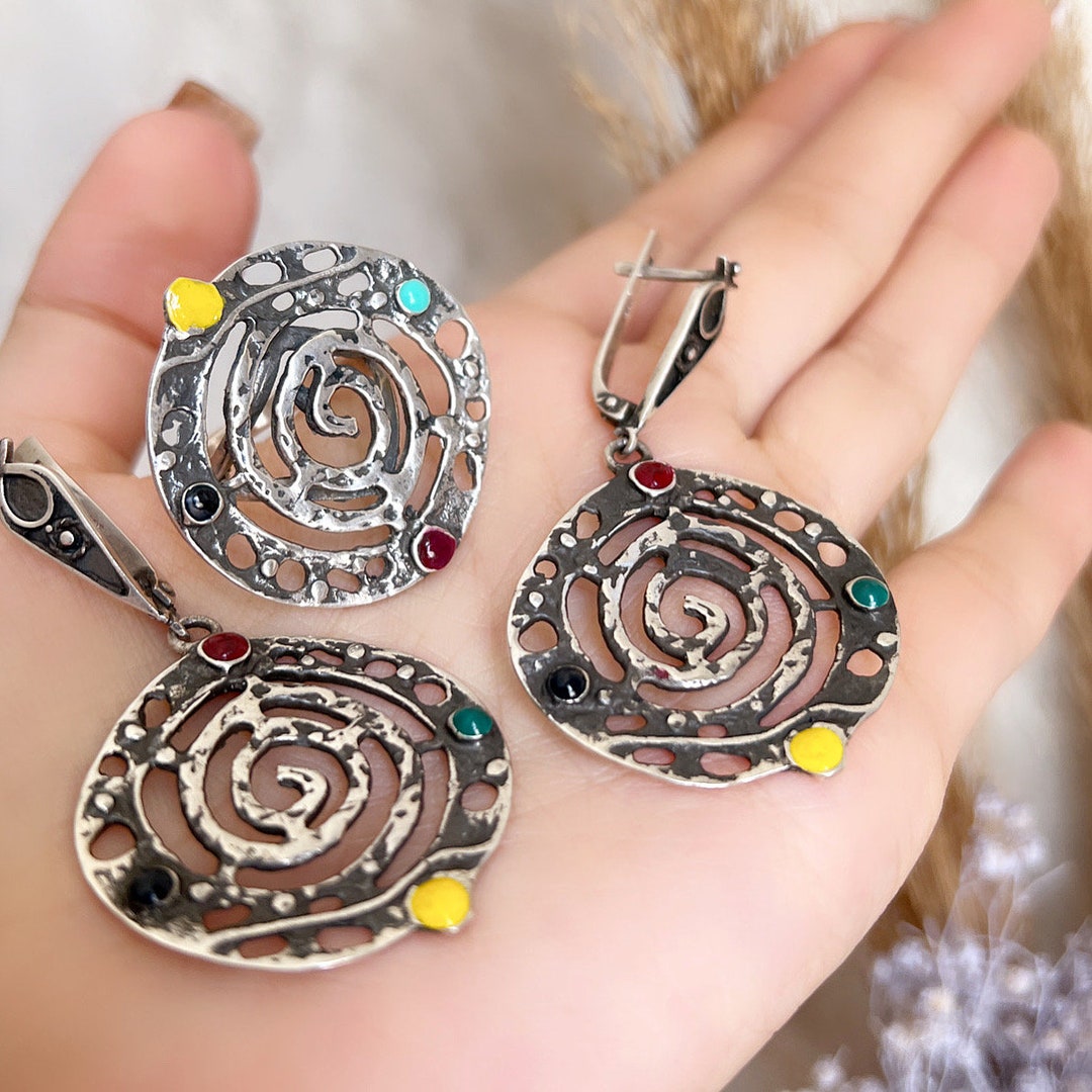 Extra Large Round Jewellery Set STERLING SILVER 925 "solar System ...
