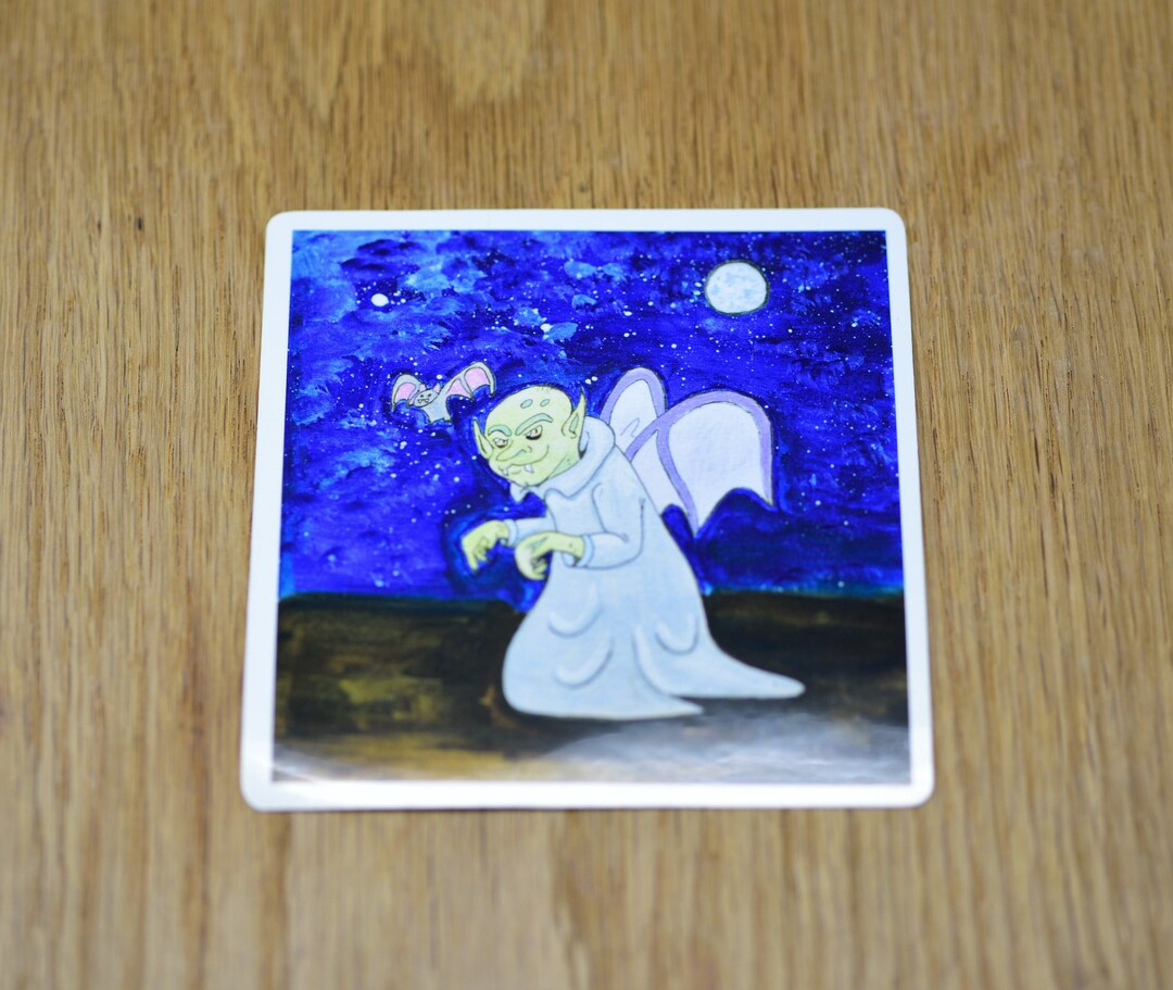 A Ghoulish Night Vinyl Sticker, Demon Sticker, Creepy Weird Sticker ...