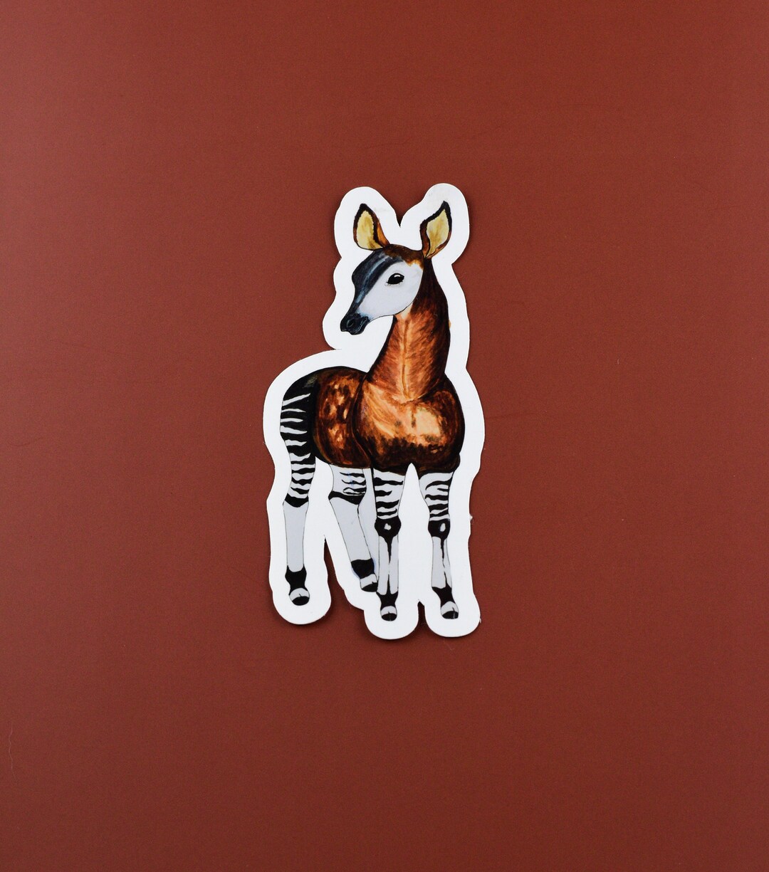 Sweet Okapi Animal Vinyl Sticker, the Perfect Sticker Decal for Your Laptop, Cellphone, or Water ...