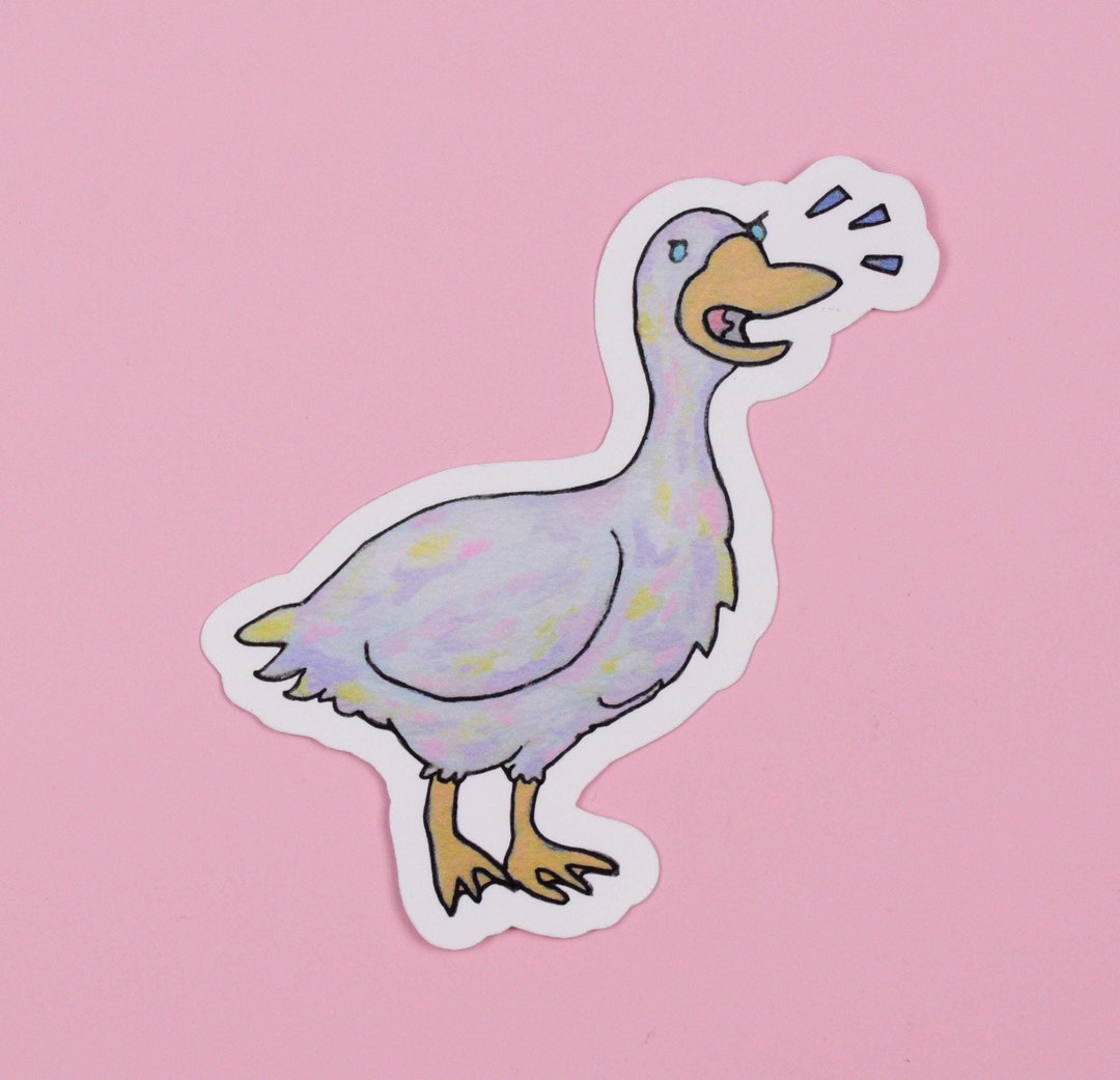 Honking Duck Vinyl Sticker, Bird Goose Animal Laptop Decal, Wildlife ...