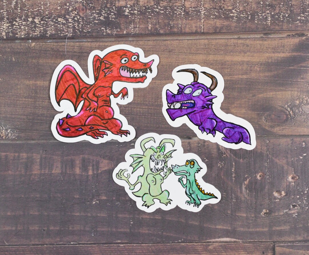 Lizards Goofing off Vinyl Sticker, Animal Reptile Pet Laptop Decal ...