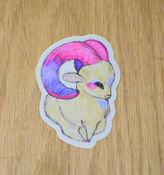 Adorable Galaxy Goat Vinyl Stickers Laptop Decal Goat Gift | Etsy