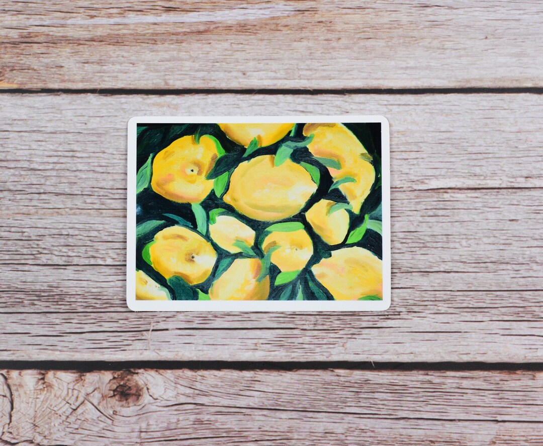Lavish Lemon Tree Vinyl Sticker, Fruit Food Citrus Decal, Summer Grow ...