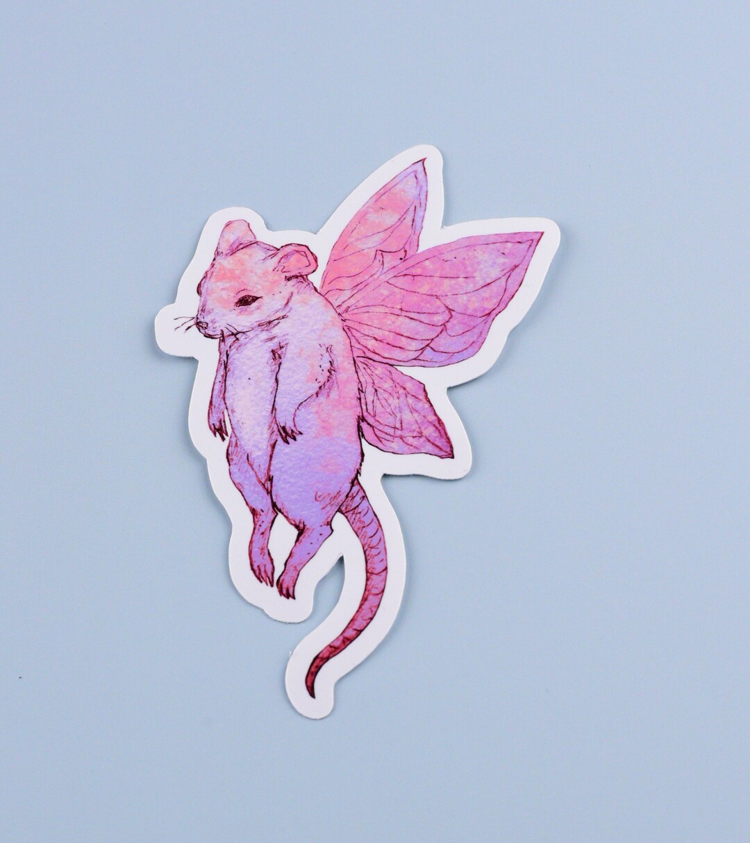 Fairy Field Mouse Vinyl Sticker, Cute Animal Laptop Decal, Fae Magic ...