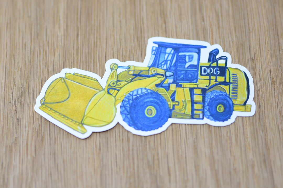 Front-end Loader Construction Vehicle Vinyl Sticker - Etsy