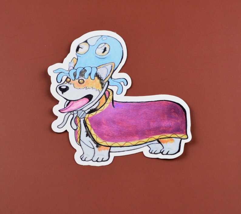 Dungeon Companions Eldritch Warlock Corgi Vinyl Sticker, Dog Pet ...