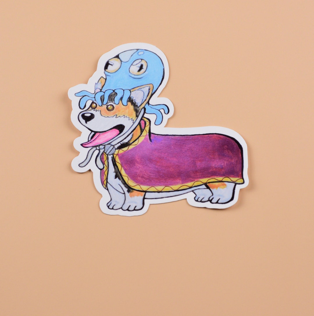 Dungeon Companions Eldritch Warlock Corgi Vinyl Sticker, Dog Pet ...