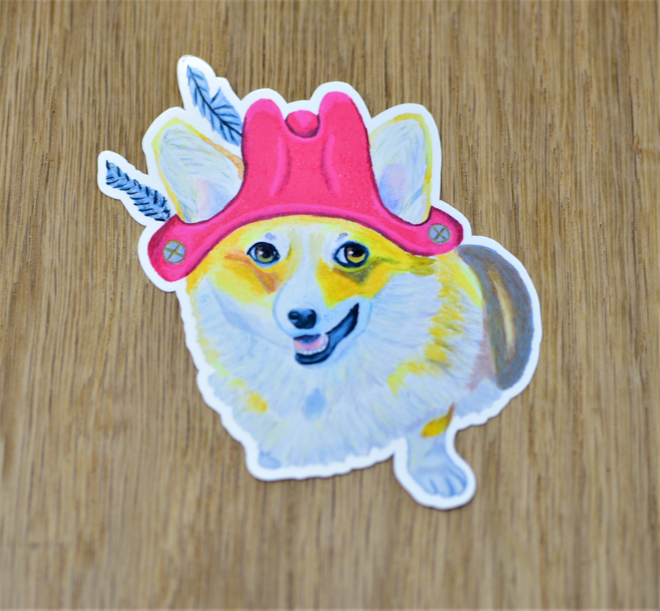 Pirate Captain Corgi dog vinyl sticker animal sticker pet | Etsy