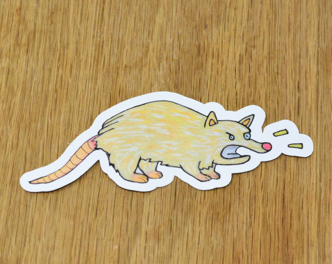 Golden Screaming Possum Vinyl Sticker, Animal Sticker, Wildlife Sticker ...