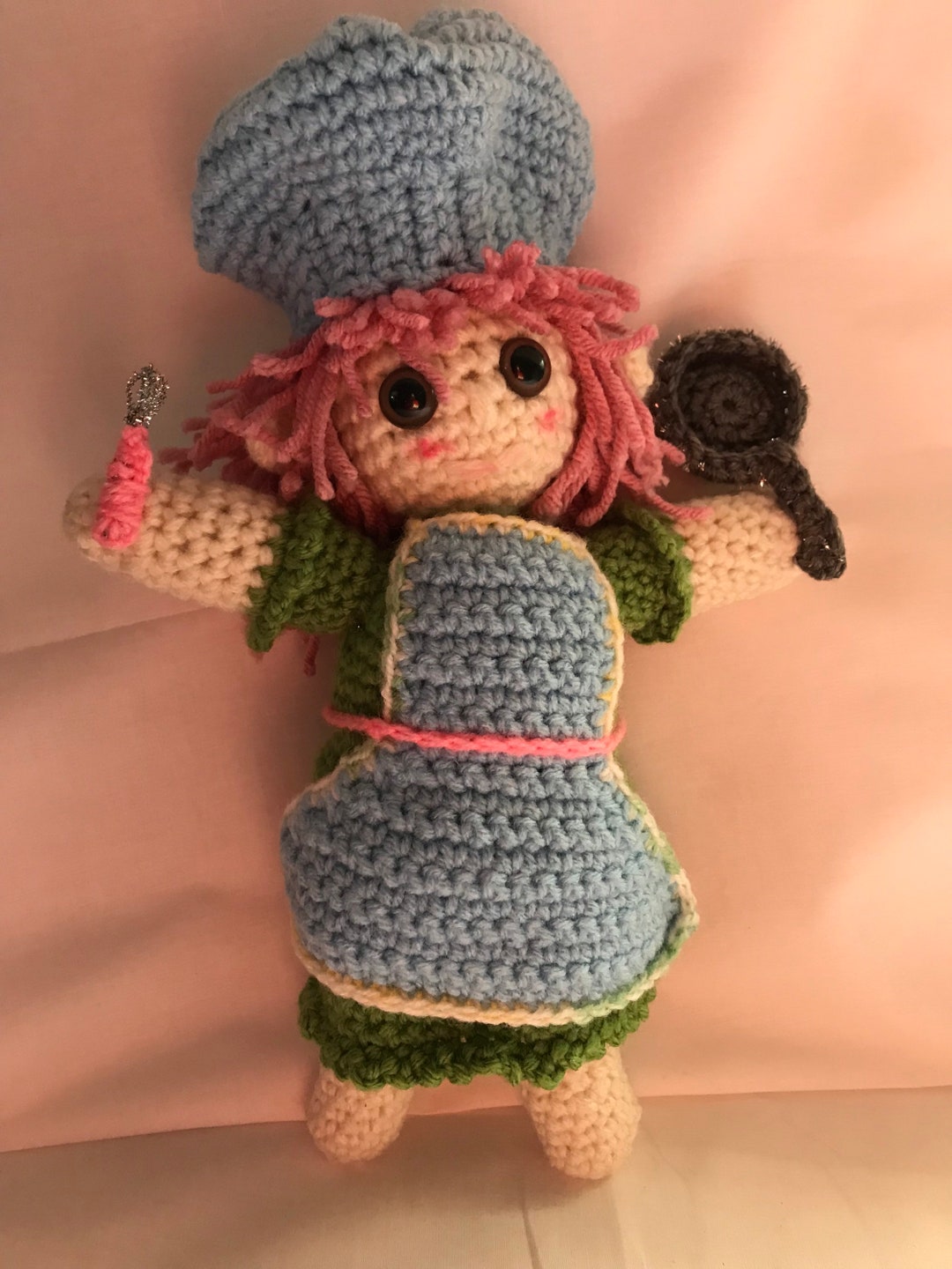 Julia the Pink/blue/green Elf Cook - Etsy