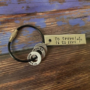 Travel Token Keychain - Etsy