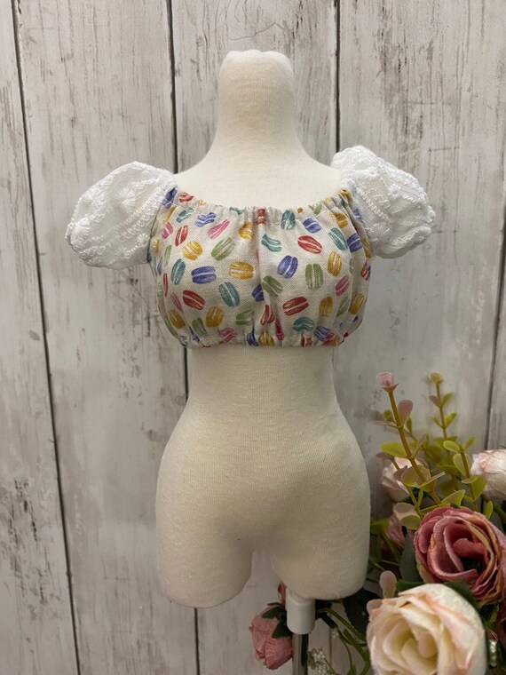 Smart Doll Boho Midriff Top in Macarons mit weißen bestickten | Etsy
