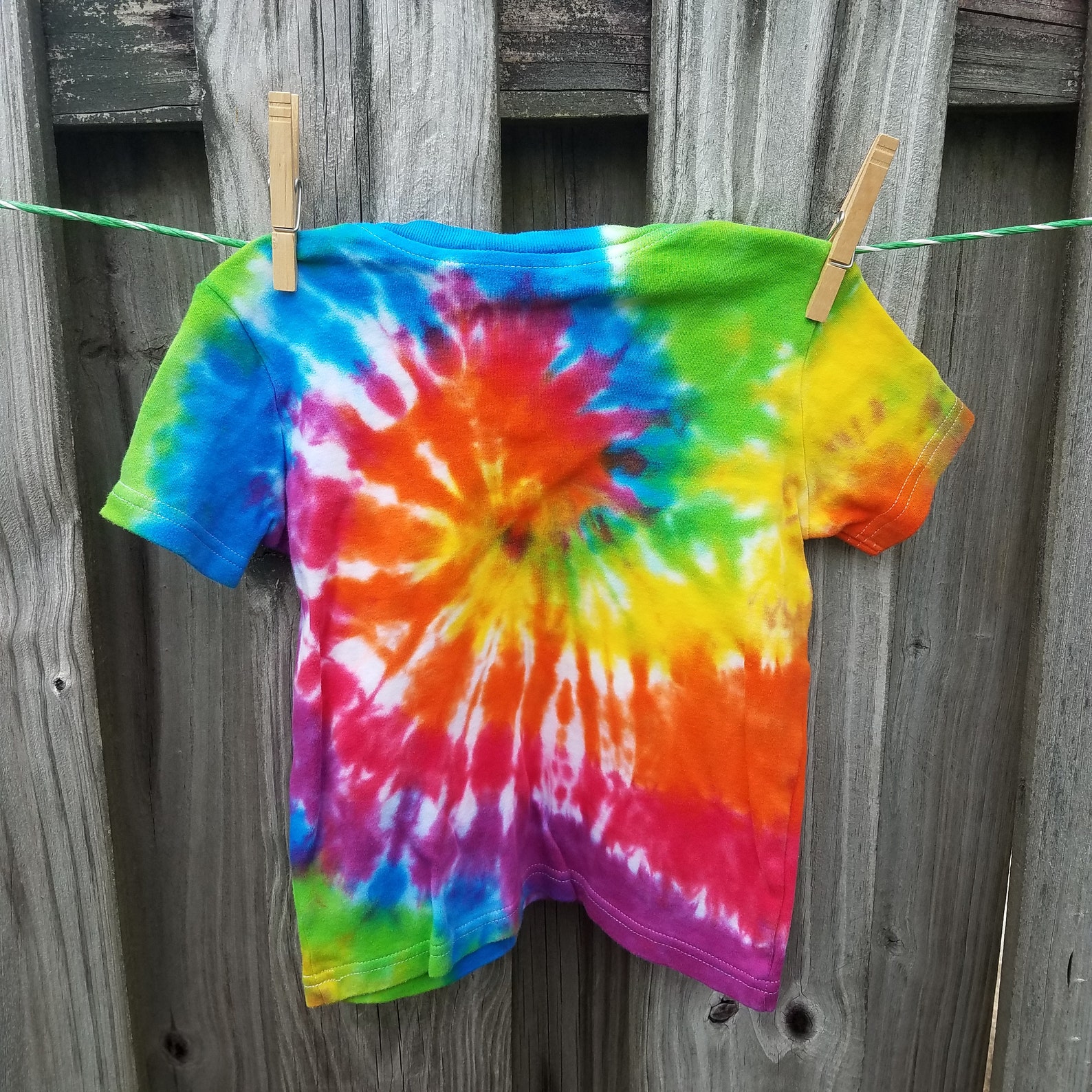 Rainbow Spiral Tie-dye Shirt Toddler V-neck Sized 4 - Etsy