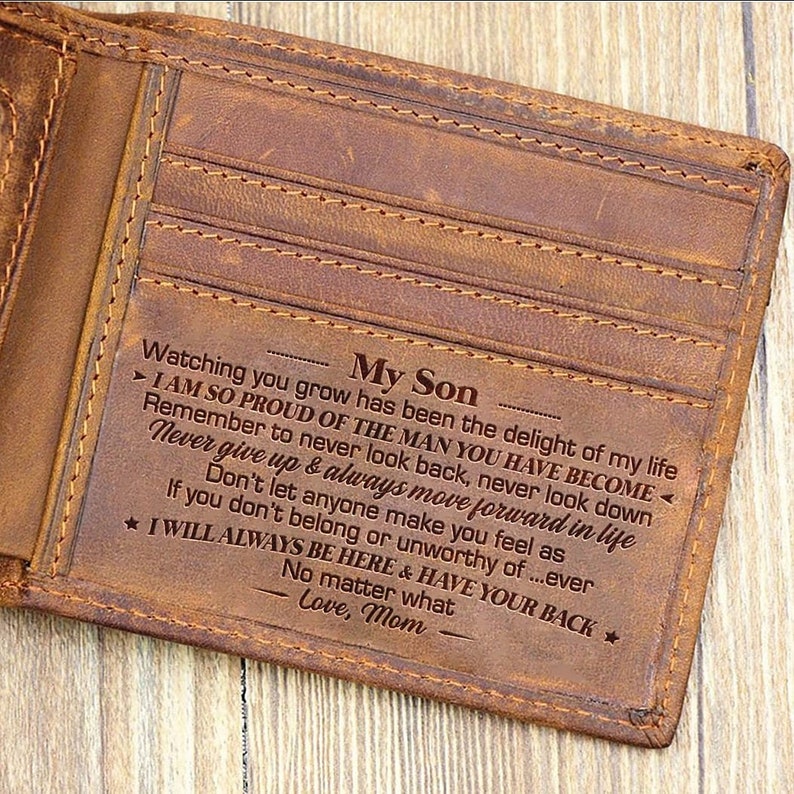 To My Son Wallet Gift From Mom Love Mom to Son for Son Xmas - Etsy To My Son Wallet Gift From Mom Love Mom to Son for Son Xmas - Etsy