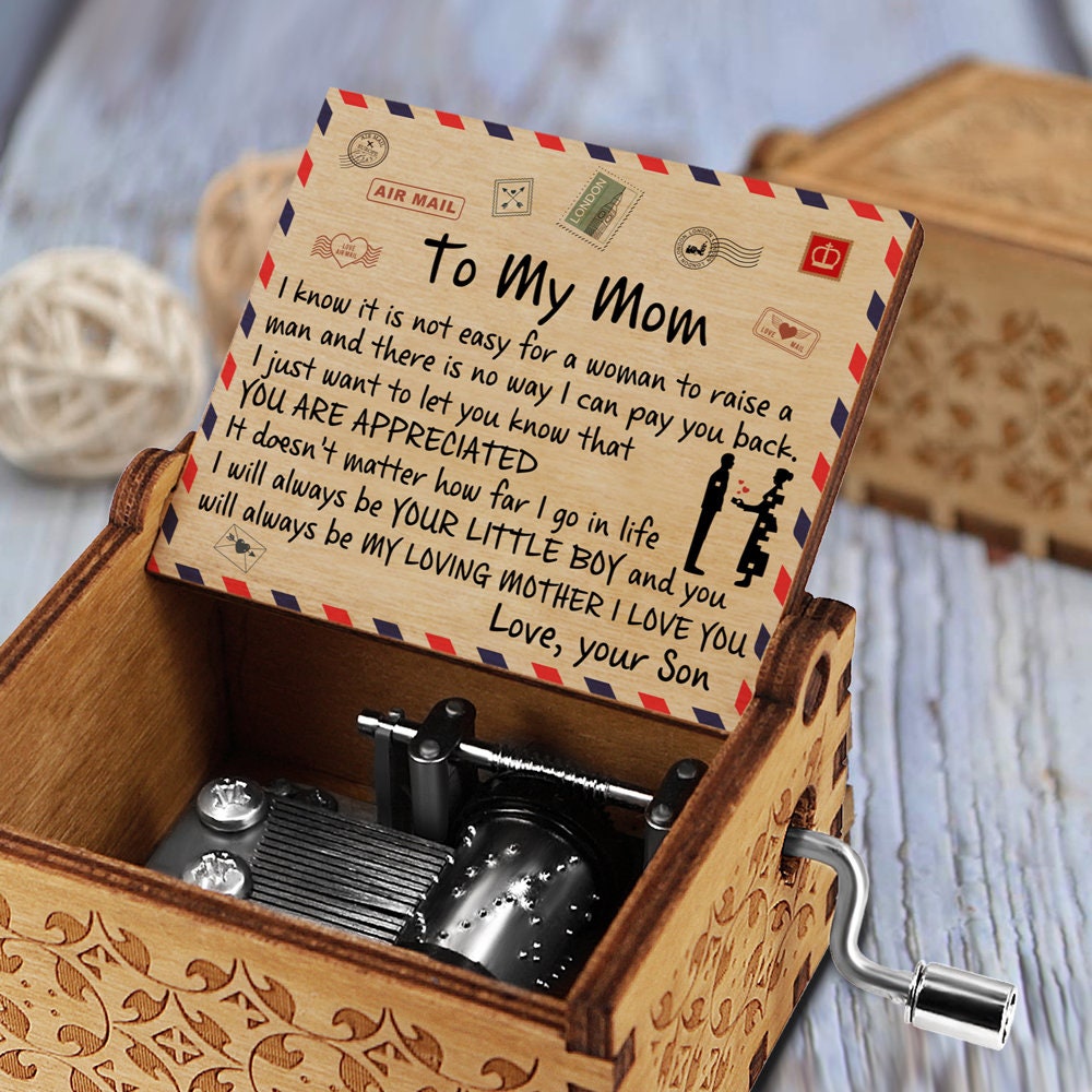 Collectibles Art & Collectibles Music Boxes Thank you Mom Personalized ...