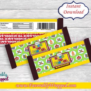 Back to School TEACHER Chocolate Bars Wrappers-teacher Appreciation ...