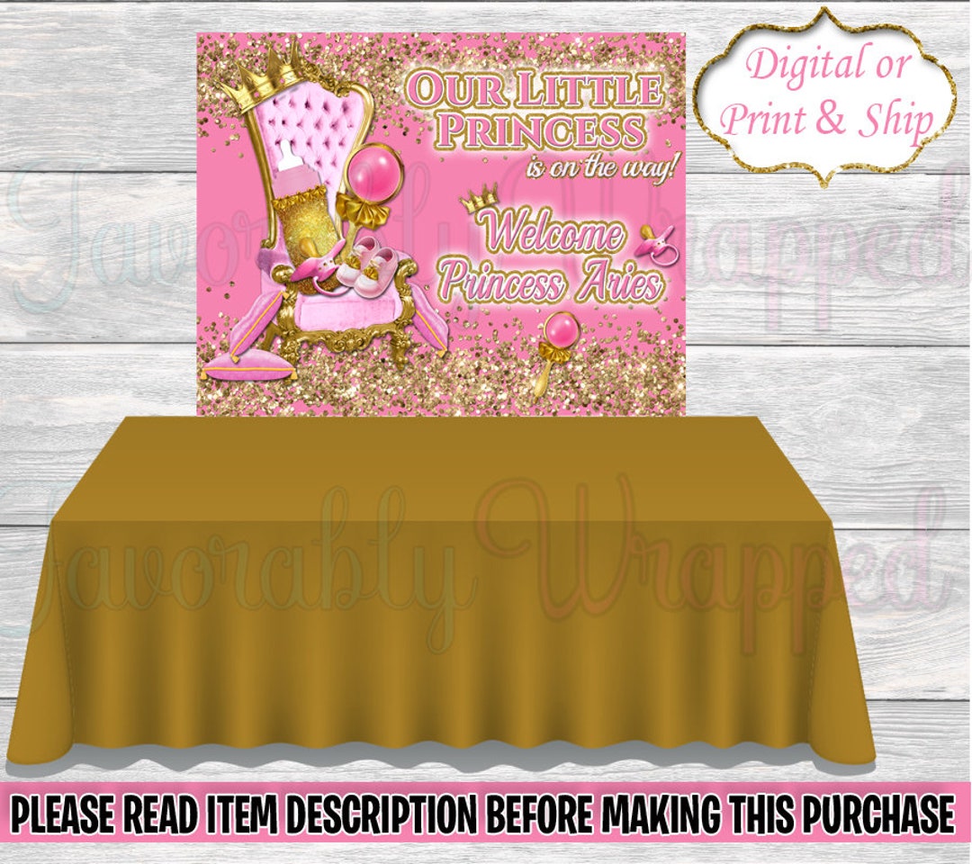 Royal Princess Backdrop-royal Princess Baby Shower-royal Princess Party ...