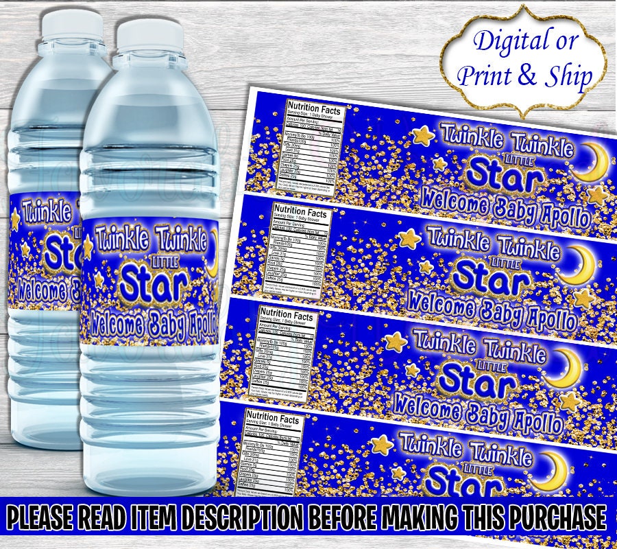 Twinkle Twinkle Little Star Water Label-twinkle Twinkle Little Star ...