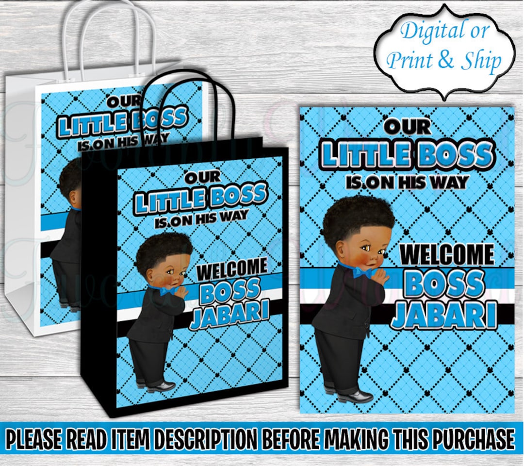 Boss Baby Shower Gift Bag-boss Baby Birthday-boss Baby Party-boss Baby ...