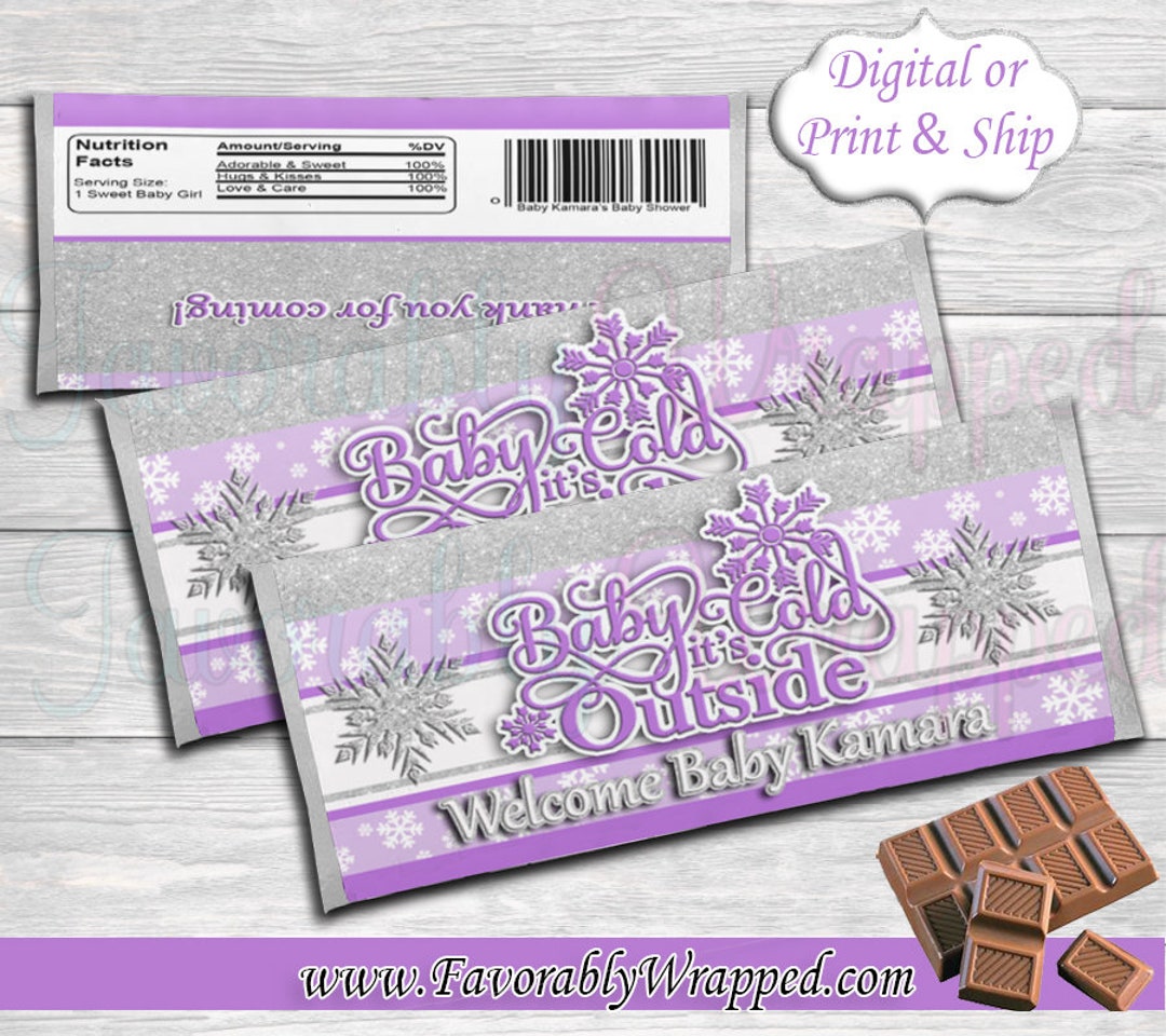 Baby Its Cold Outside Chocolate Bar Wrapper-baby Its Cold Outside Baby ...