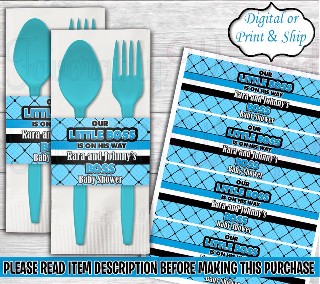 Boss Baby Shower Napkin Wrapper-boss Baby Napkin Wrapper-boss Baby ...