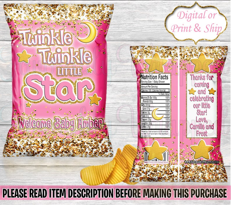 Twinkle Twinkle Little Star Chip Bag-twinkle Twinkle Little Star Baby ...
