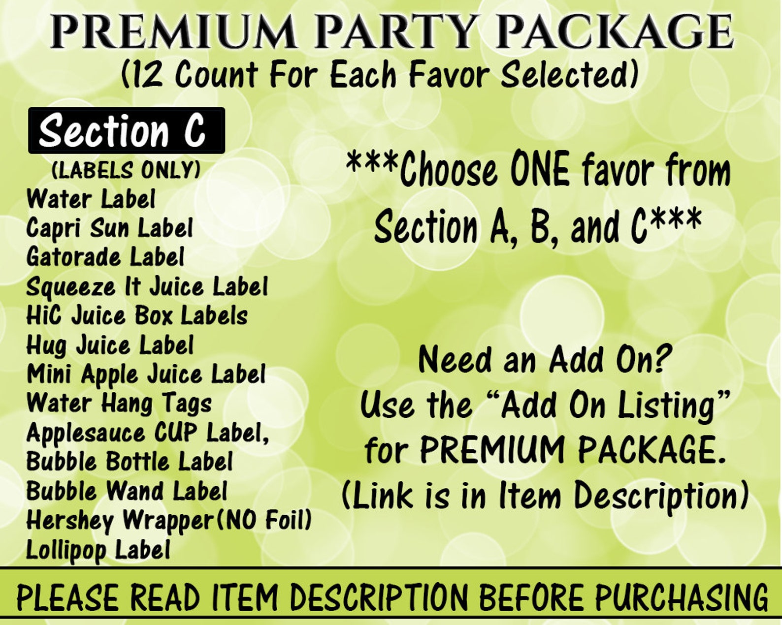 Premium Party Package-party Packages - Etsy