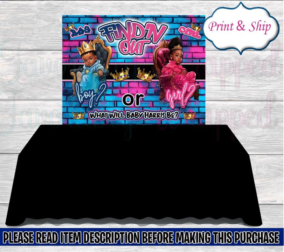 Find'n Out Backdrop-find'n Out Gender Reveal-table Backdrop-4x3 ...
