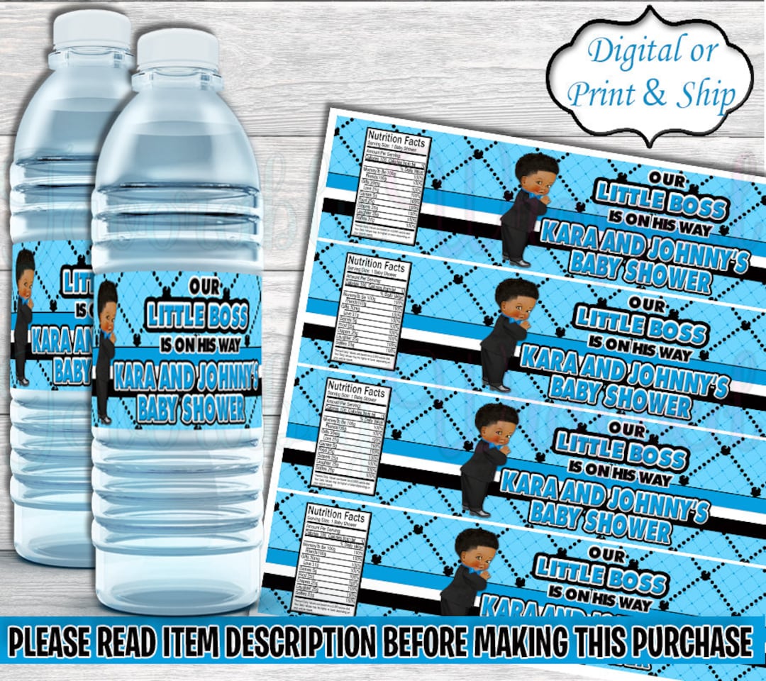 Boss Baby Shower Water Label-boss Water Labels-boss Baby-boss Baby ...