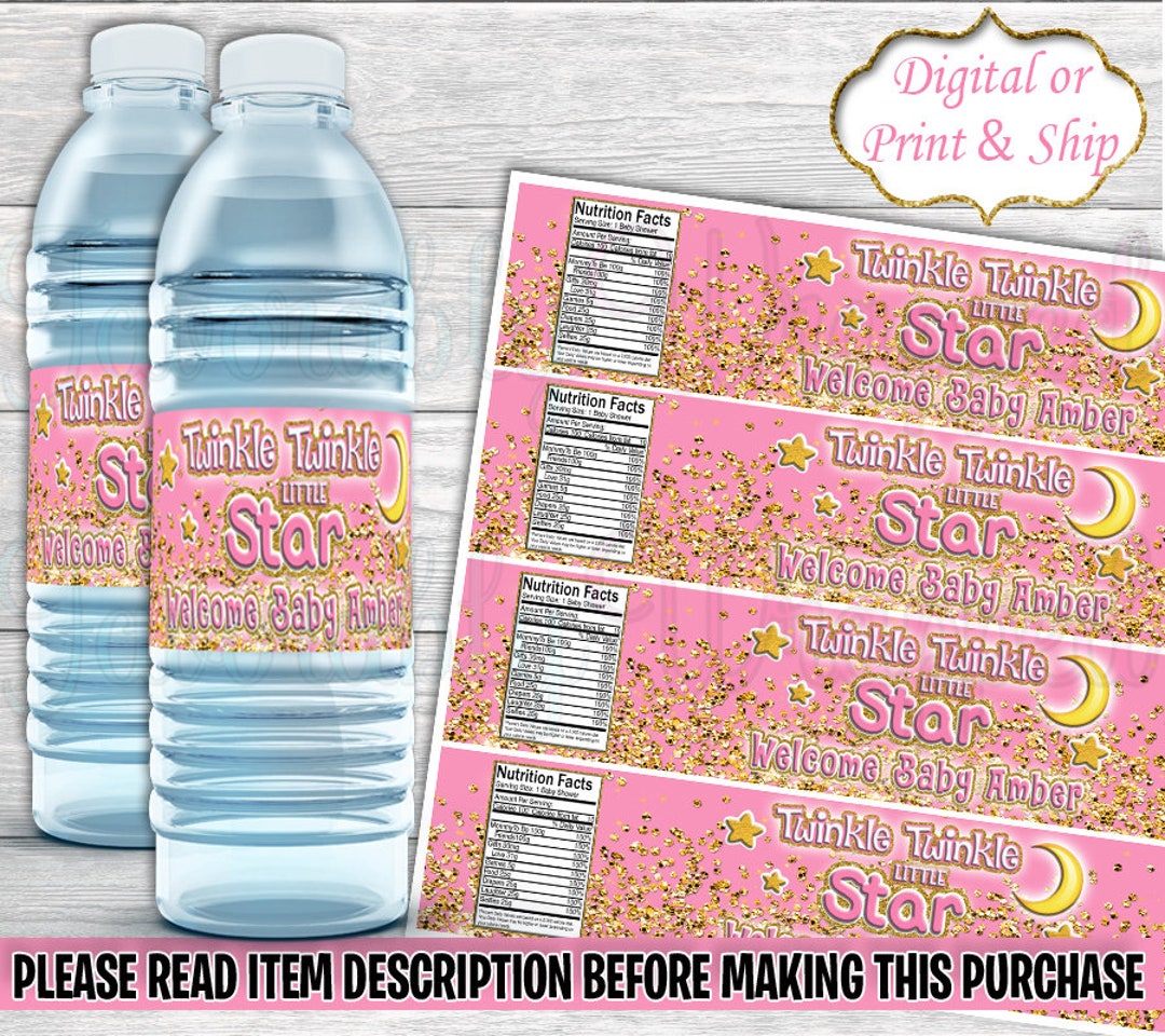 Twinkle Twinkle Little Star Water Label-twinkle Twinkle Little Star ...