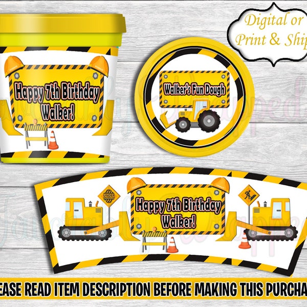 Playdoh Birthday Label - Etsy