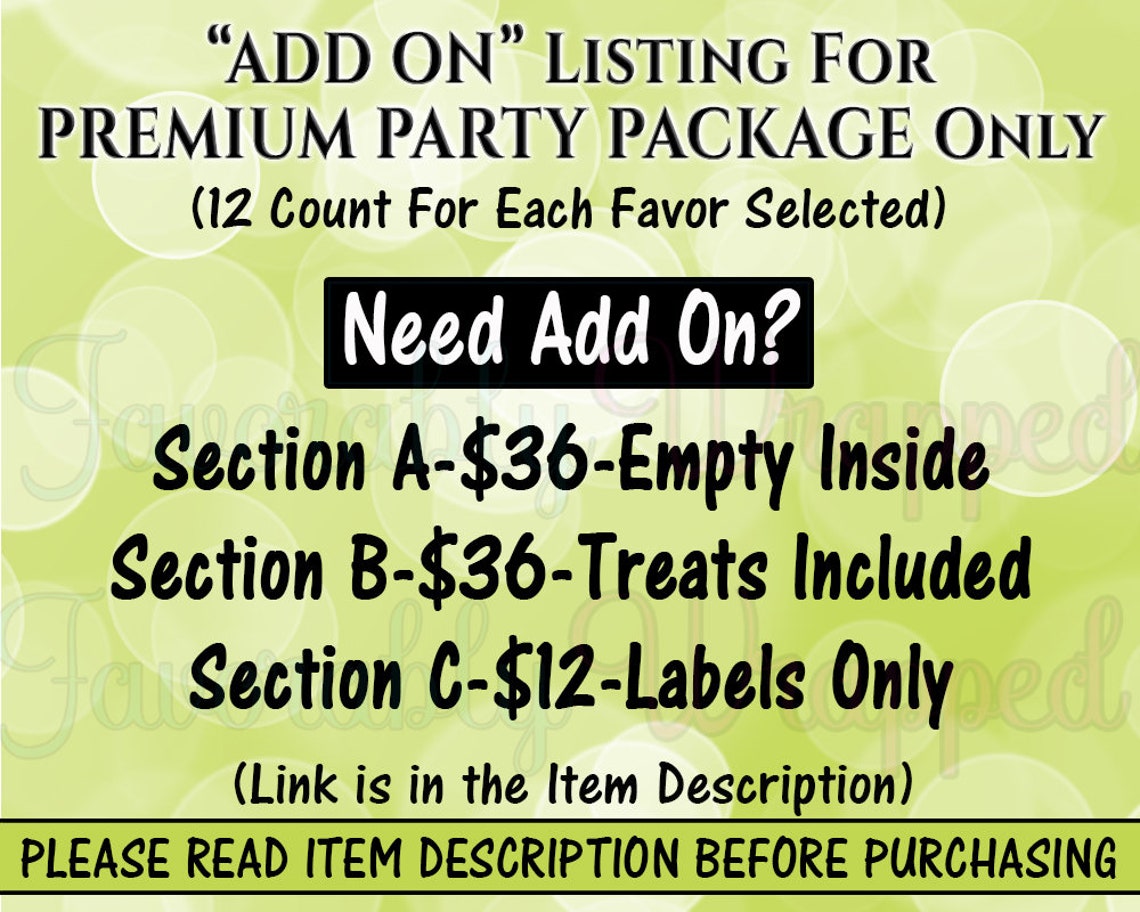 Premium Party Package-party Packages - Etsy