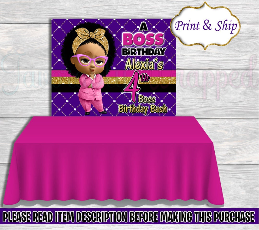 Boss Birthday Backdrop-boss Baby Birthday-boss Baby Party-boss Baby ...