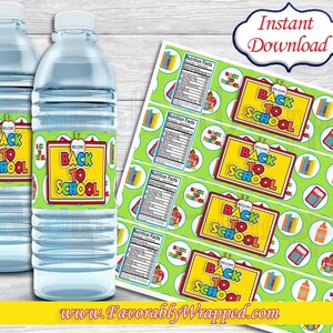 Back to School Water Bottle Labels-student Gifts-teachers Gifts-water ...