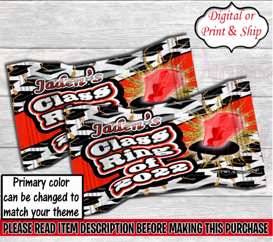 Graduation Ring Sucker-graduation Class Ring Label-graduation Chip Bag ...