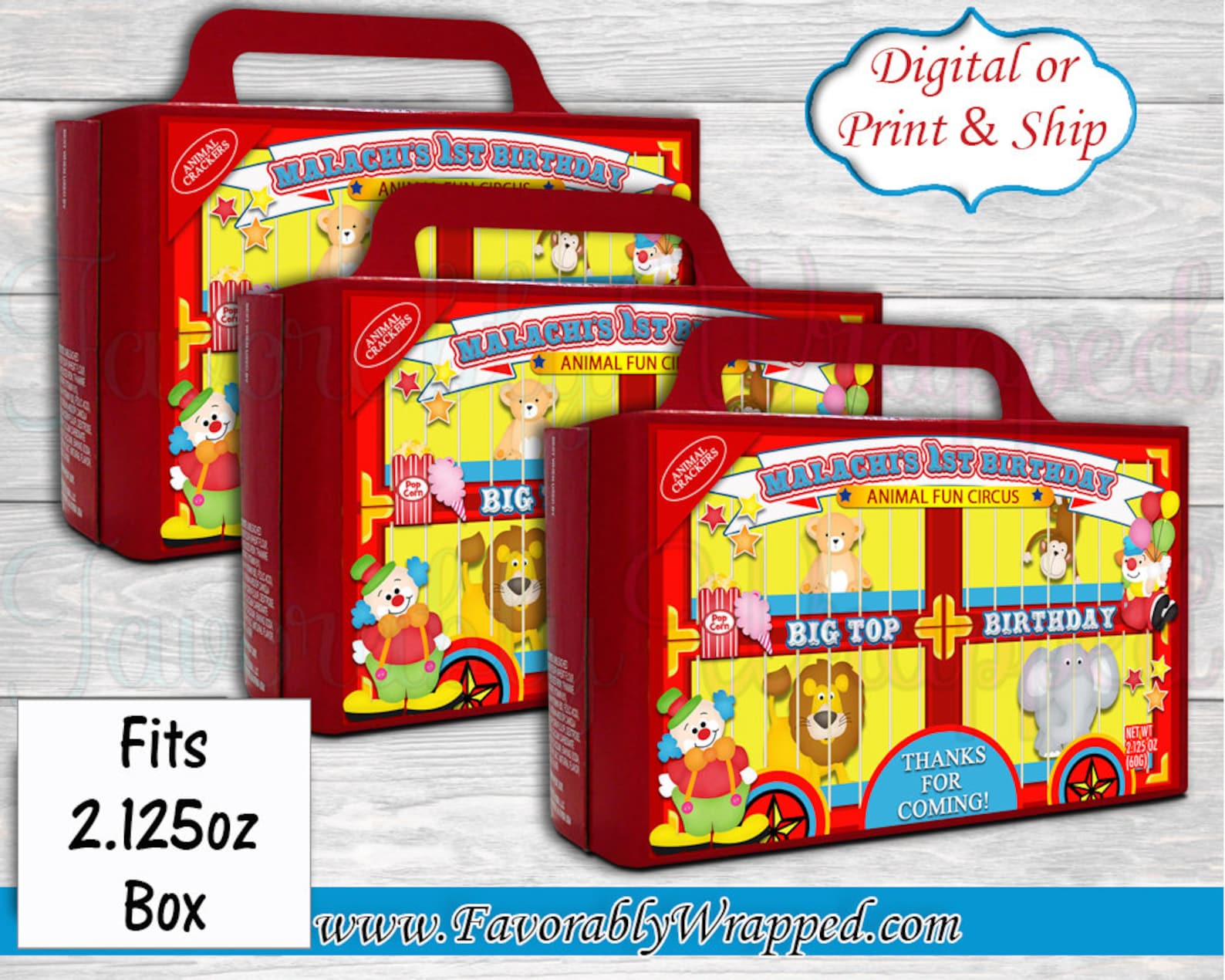 Circus Animal Crackers-carnival Animal Crackers-circus Birthday-circus ...