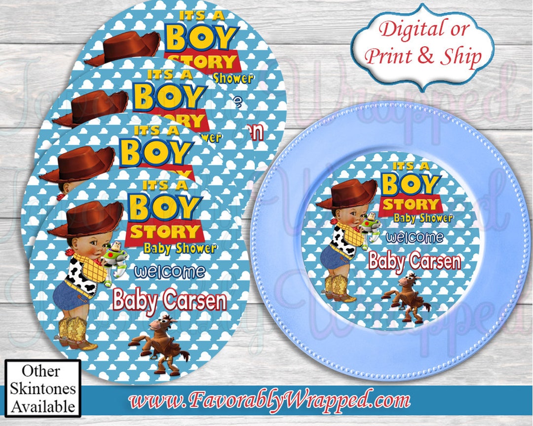 Its a Boy Story Charger Inserts-toy Story Baby Shower Charger Insert ...