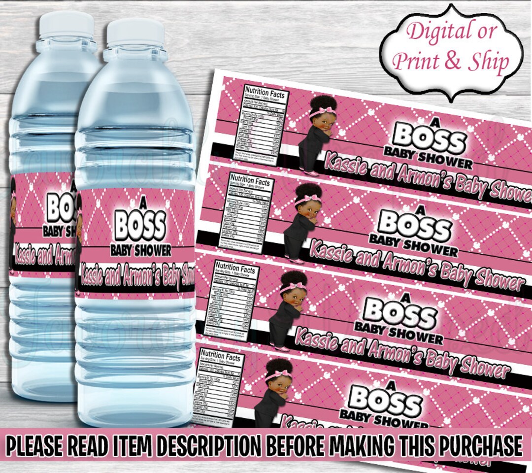 Boss Baby Shower Water Label-boss Water Labels-boss Baby Party-boss ...