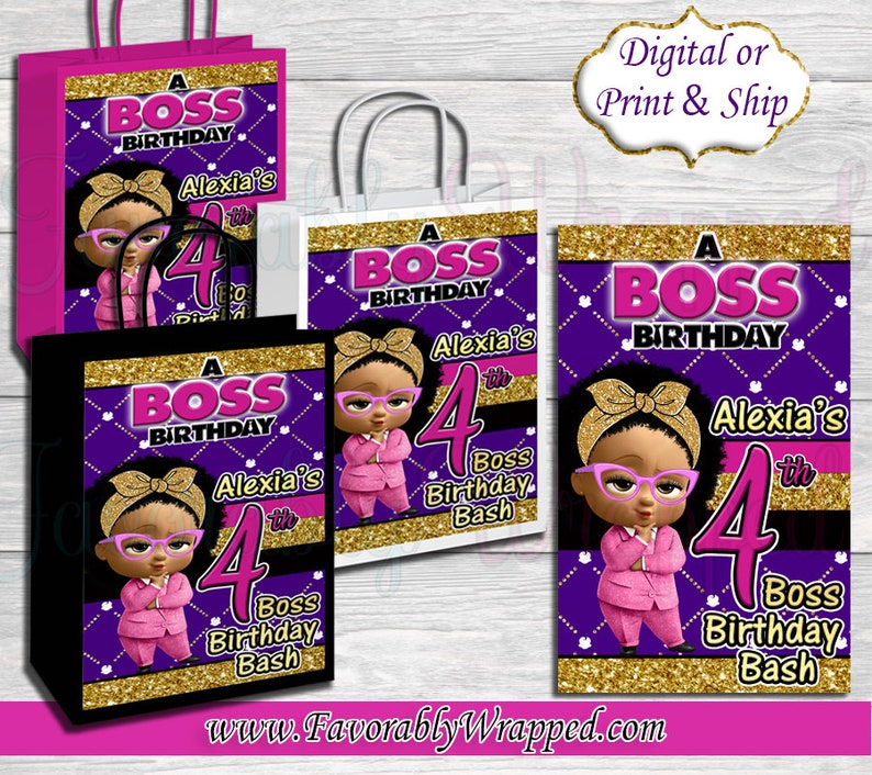 Boss Baby Gift Bag-boss Baby Birthday-boss Baby Party-boss - Etsy