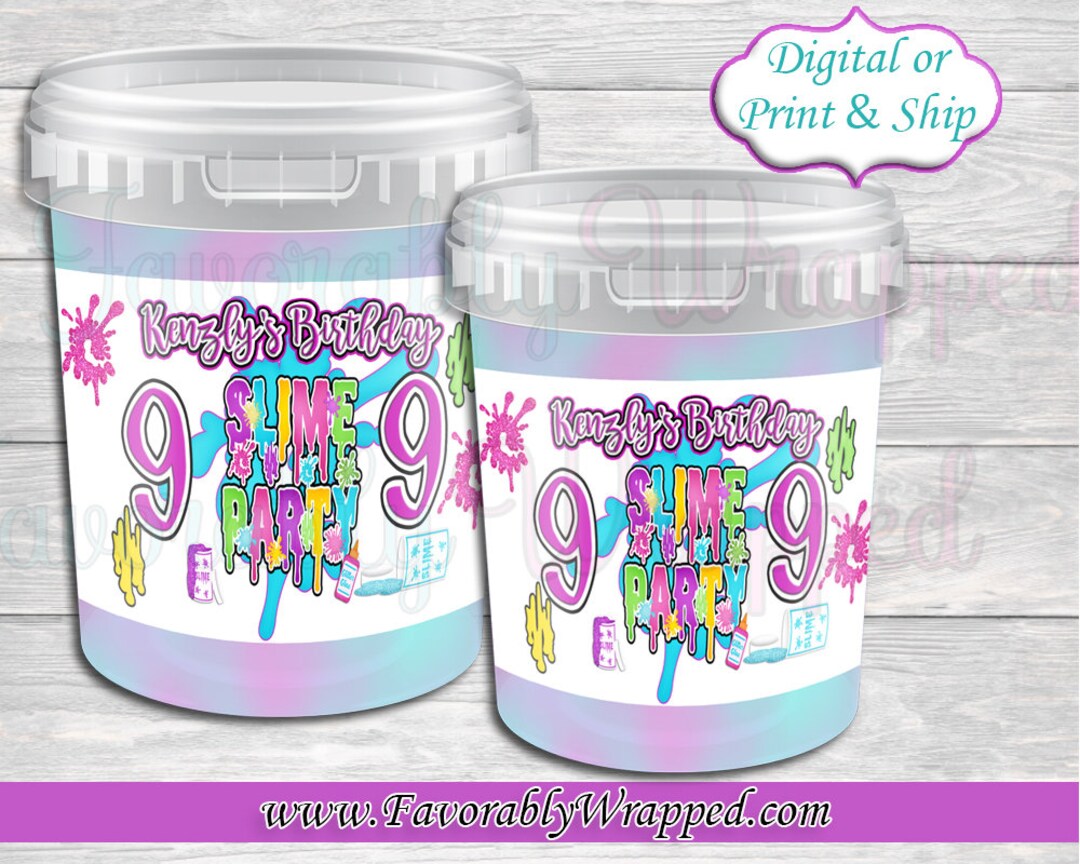 Slime Cotton Candy Labels-slime Birthday-slime Party-cotton Candy ...